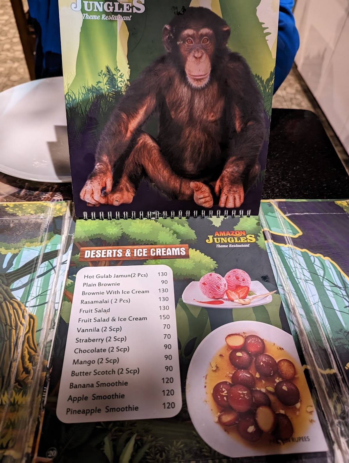 Menu at Amazon Jungles - Themed Party Hall in OMR Perungudi, Chennai