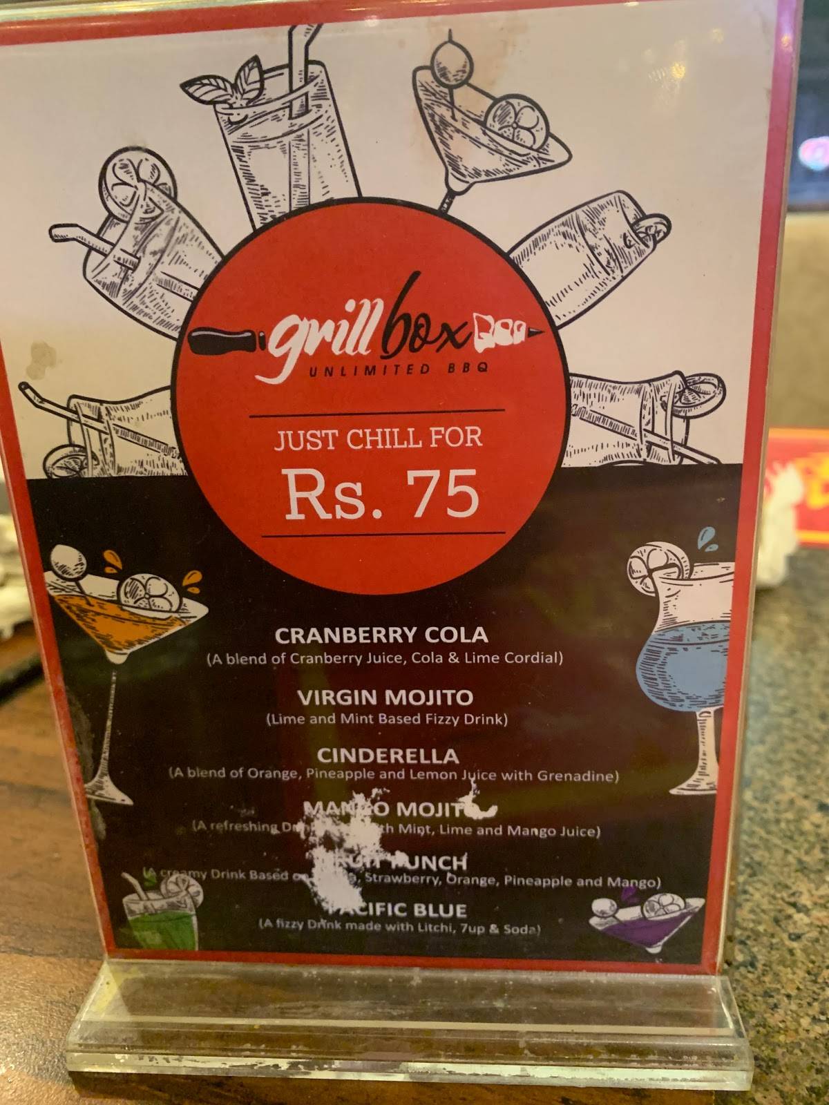 Menu at Grill Box R K Salai, Chennai, 25
