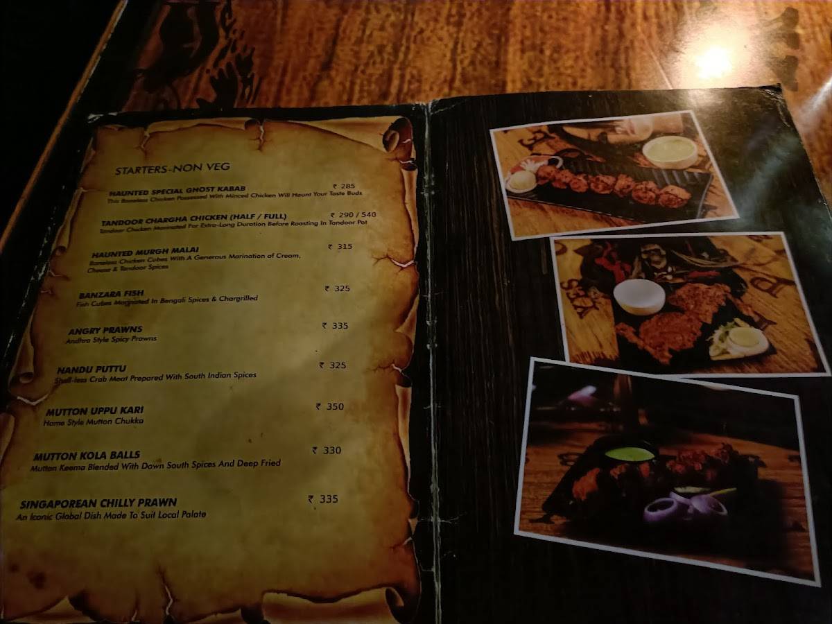 Menu at Haunted Restaurant, Chennai, 23