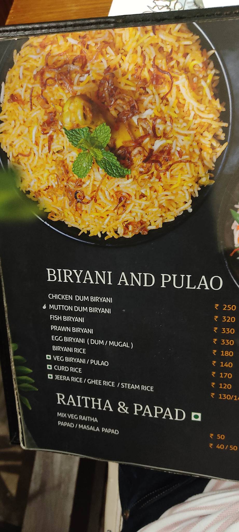 Menu at Zaitoon Restaurant, Adyar, Chennai, Vantage Building