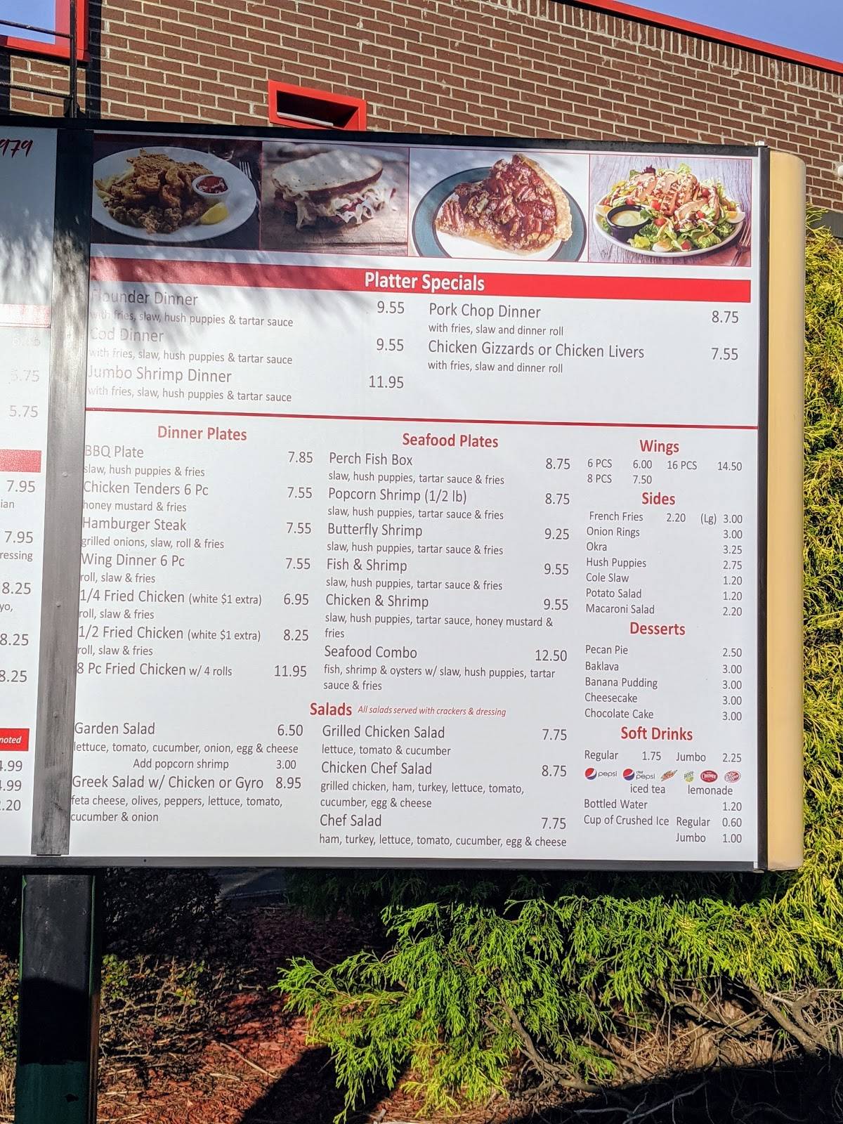 Menu at Chicken King restaurant, Charlotte, General Dr