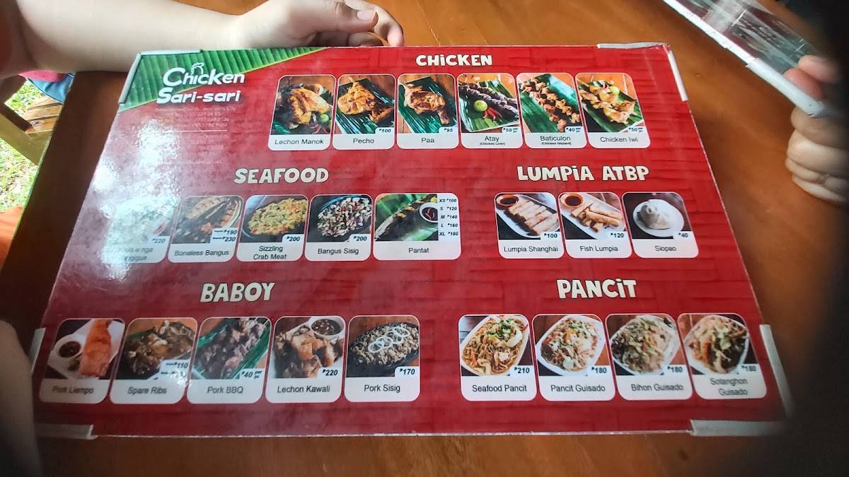 Menu at Chicken Sari-Sari Restaurant (Mandurriao Branch), Iloilo City ...
