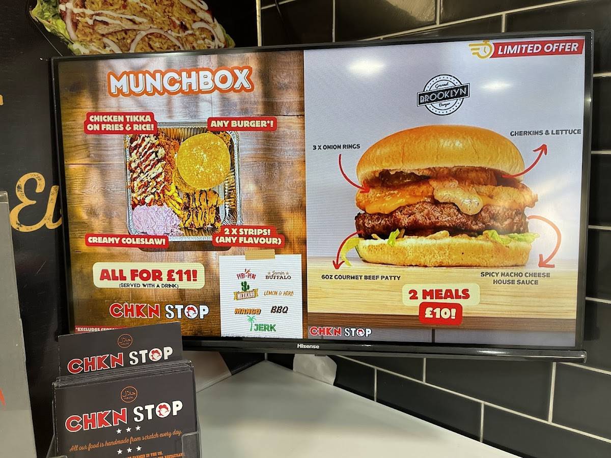 Menu at Chicken Stop restaurant, Dewsbury