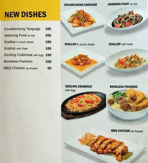 Menu at Chikaan restaurant, Cebu City, General Maxilom Ave Ext