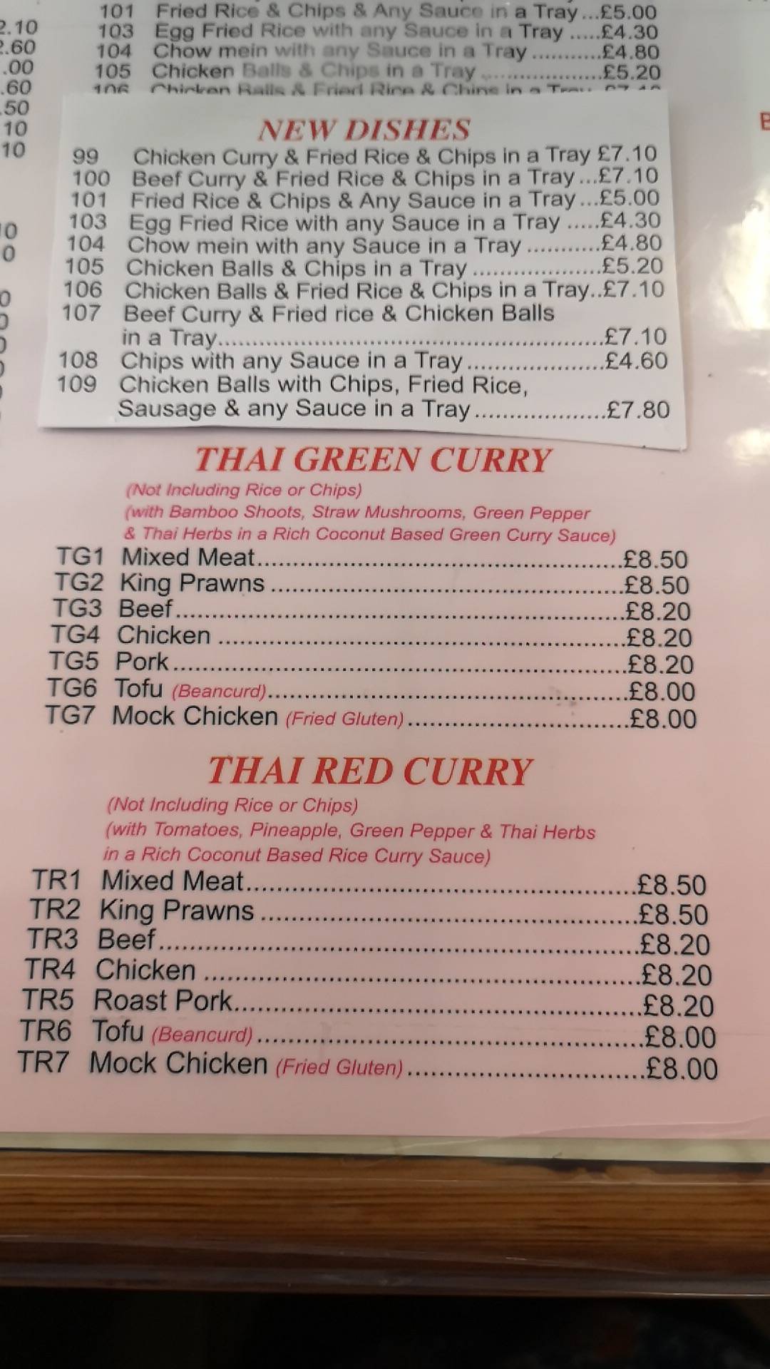Menu at China kitchen fast food, Bordon