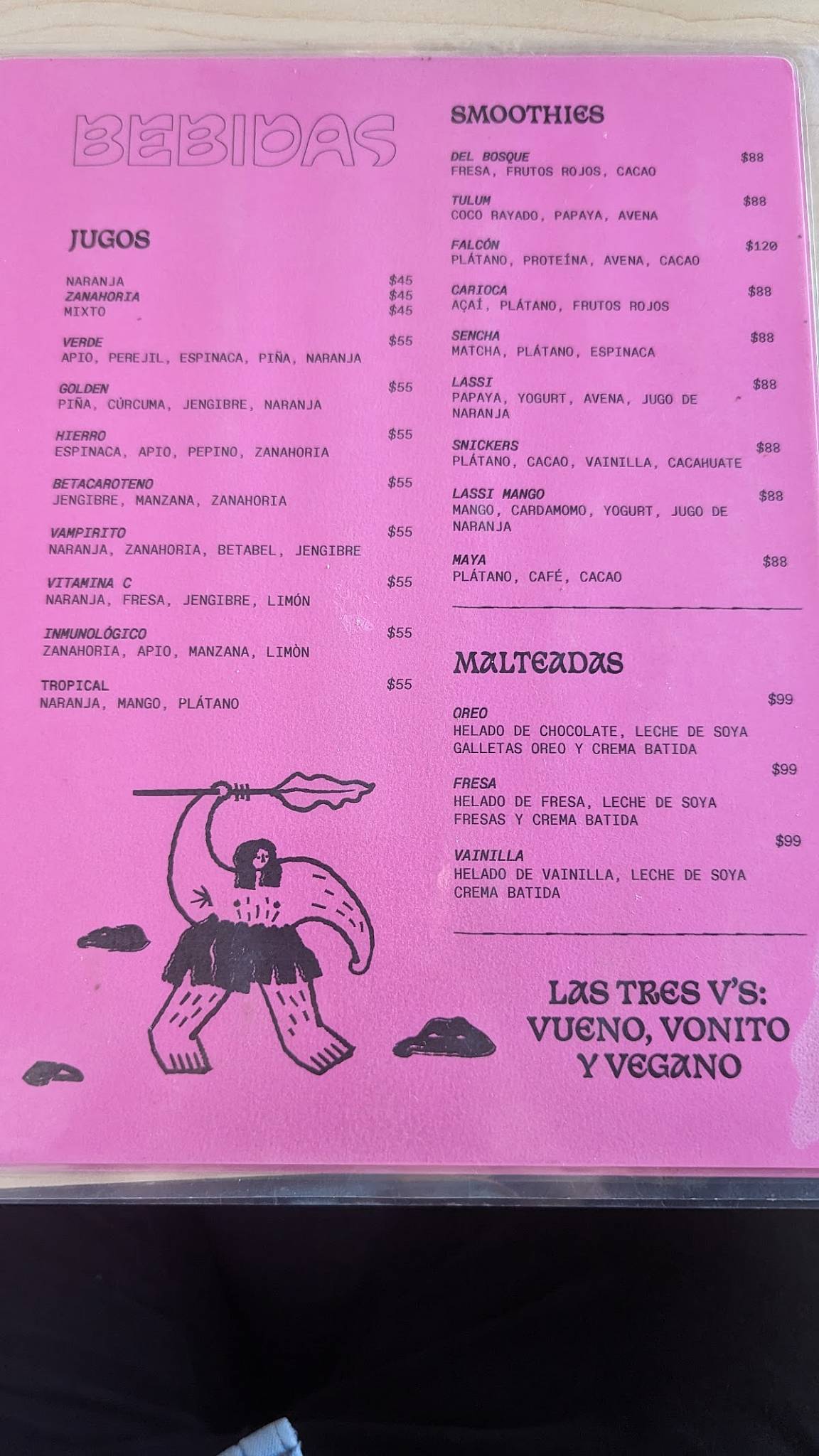 Carta del pub y bar Choclo y Maíz Cocina vegana, Guadalajara
