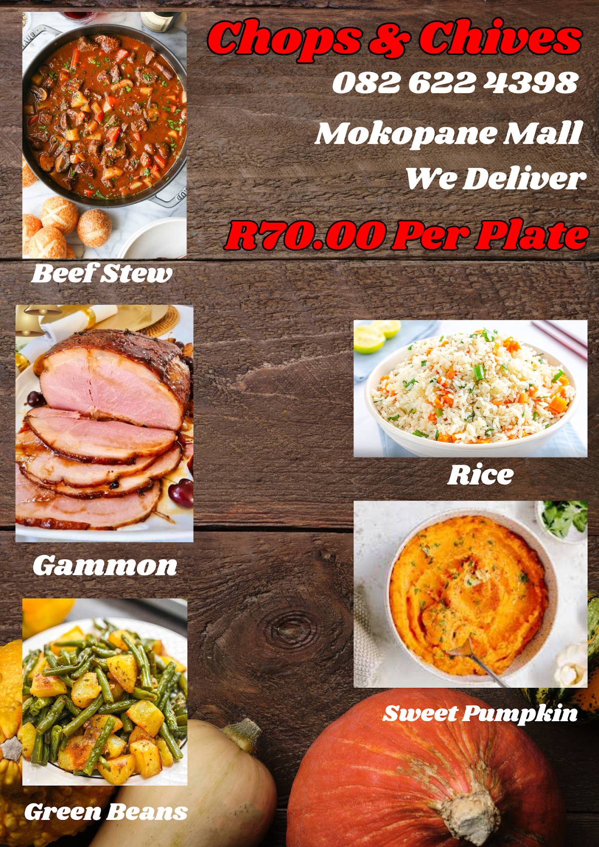Menu at Chops And Chives restaurant, Mokopane