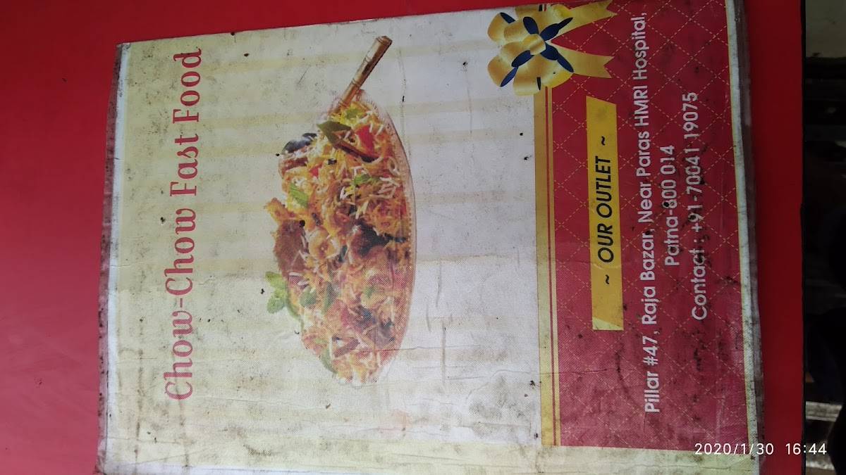 Menu at Chow Chow Fast Food, Patna