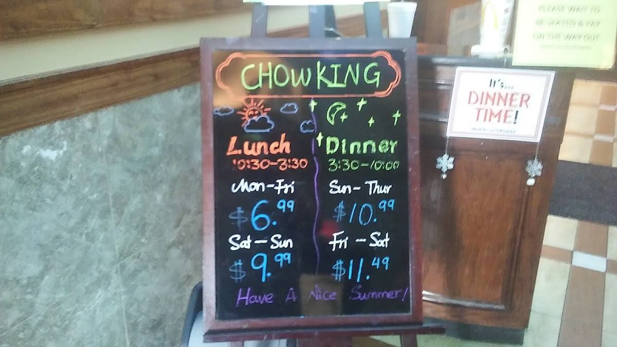 Menu at Chow King Grill & Buffet Restaurant, Dothan