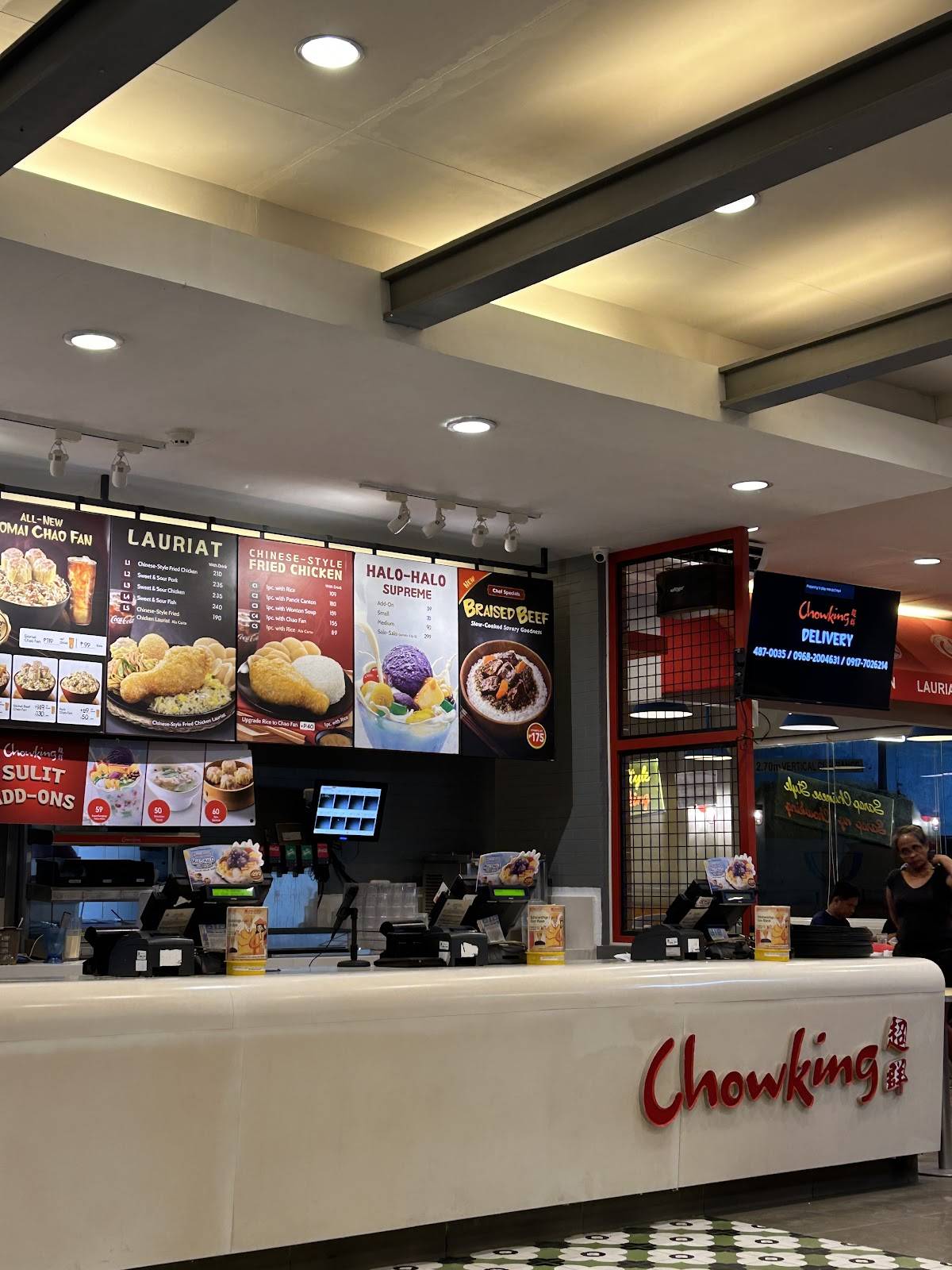 Menu at Chowking Carcar City Drive-thru restaurant, Carcar City
