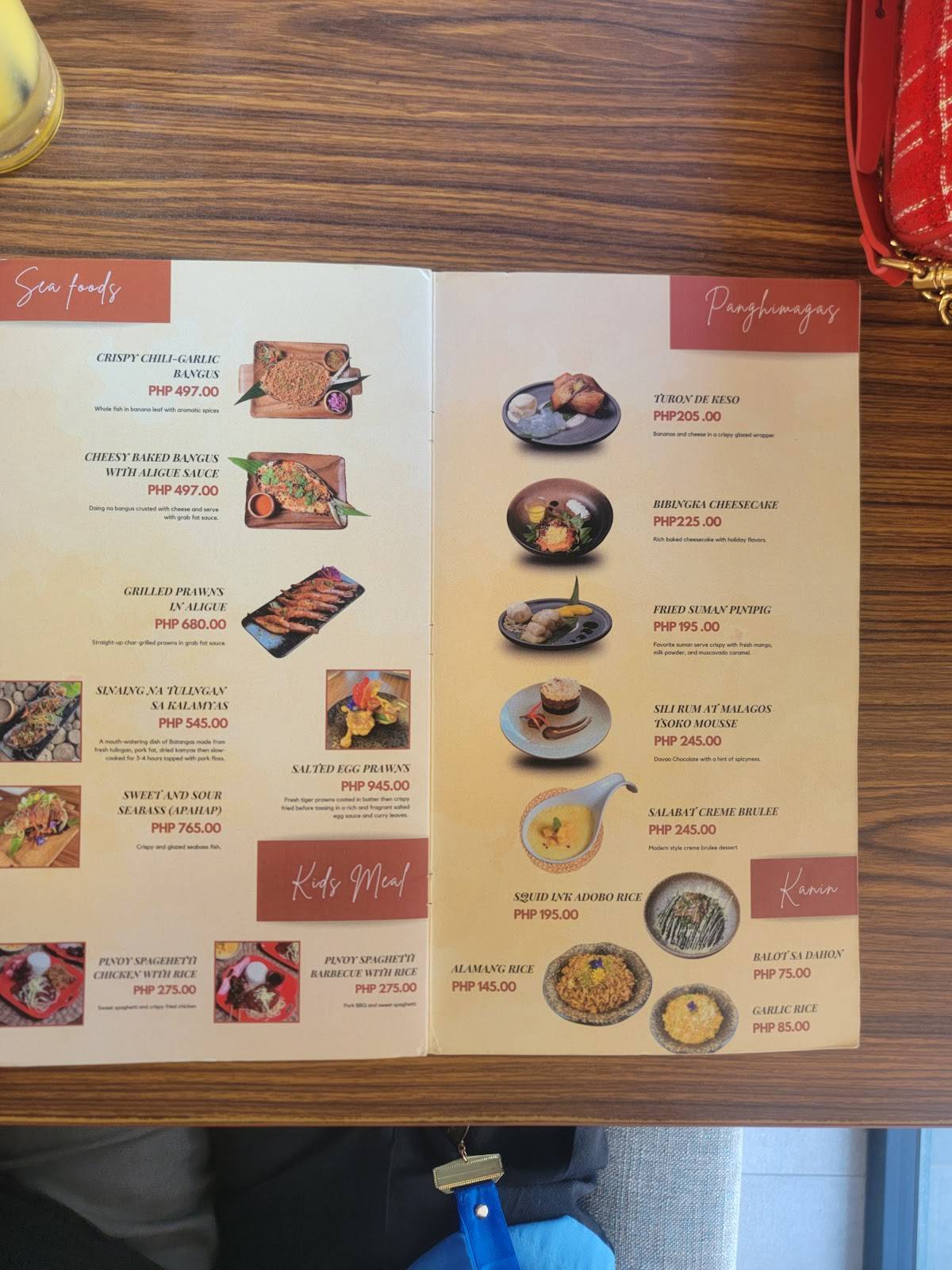 Menu at Christine's Filipino Cuisine restaurant, Malolos