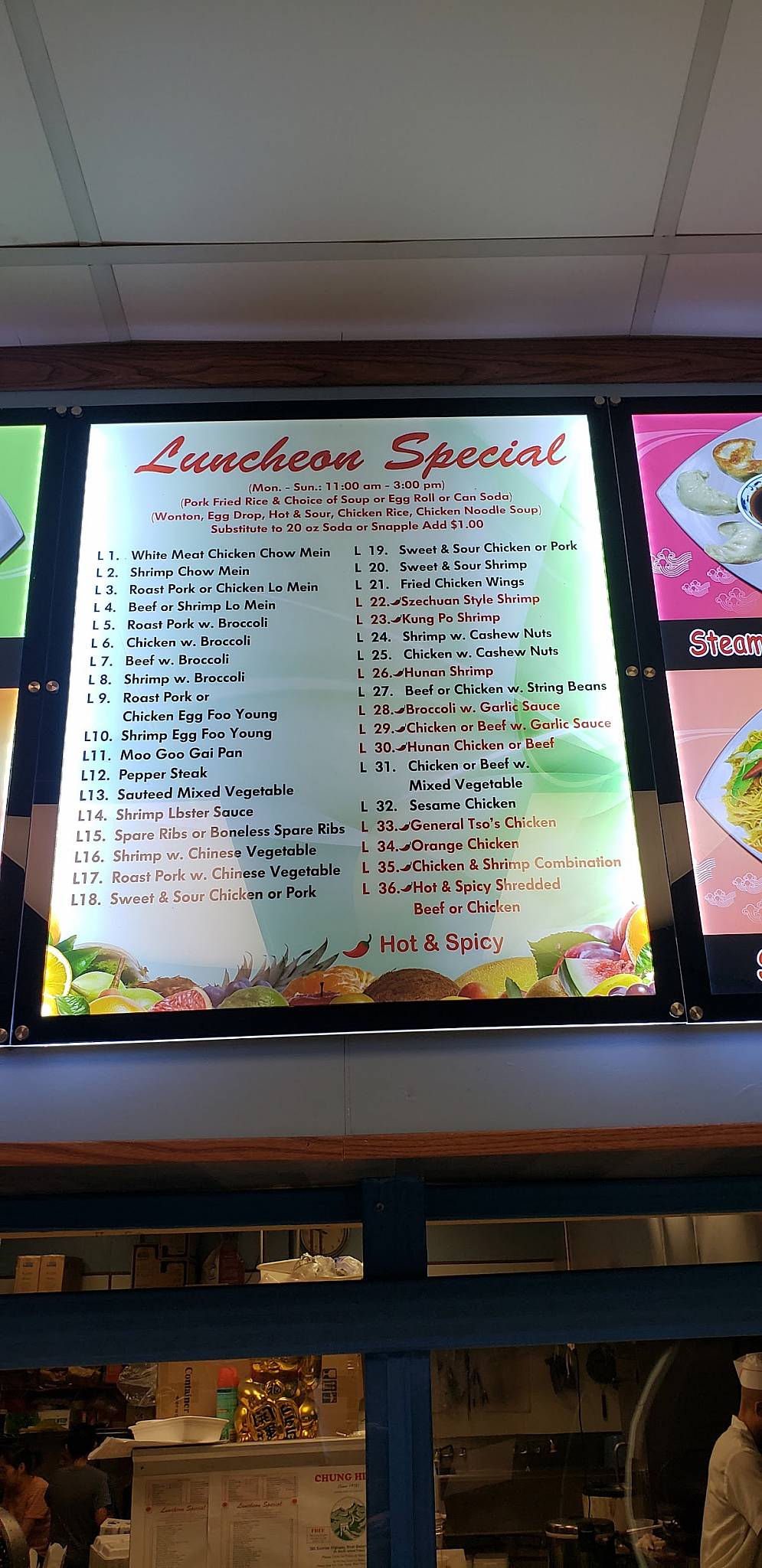 Menu at Chung Hing Chinese Food restaurant, West Babylon
