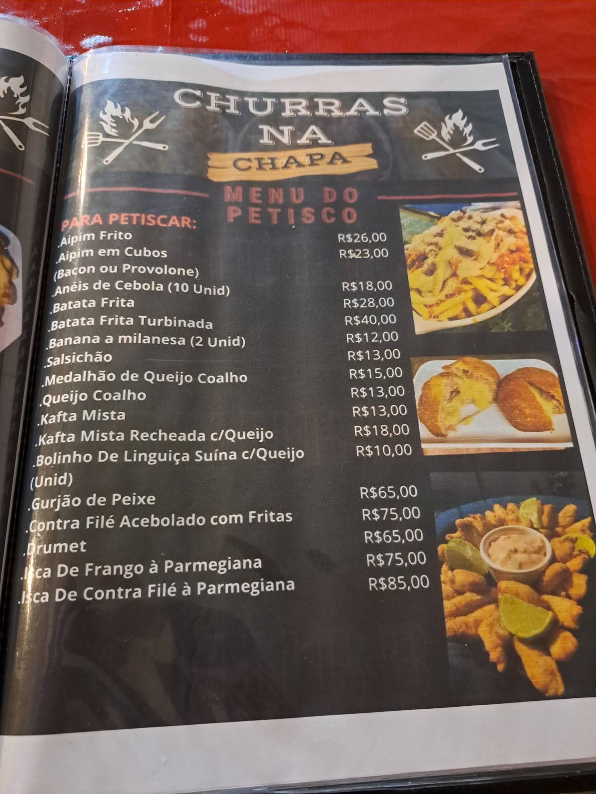 Carta del restaurante Churras na Chapa Grill, Maricá
