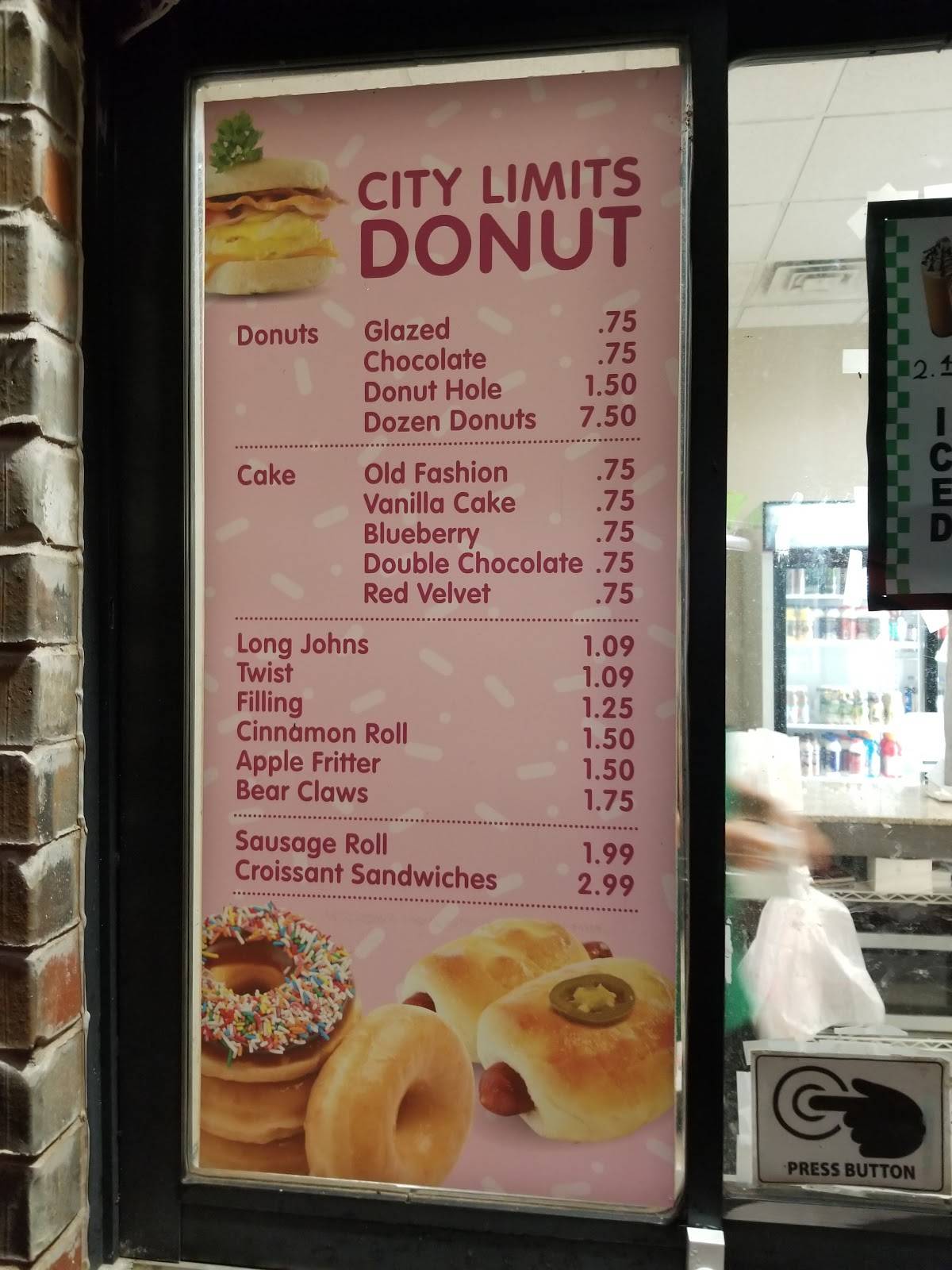 Menu at City Limit Donuts, Edmond