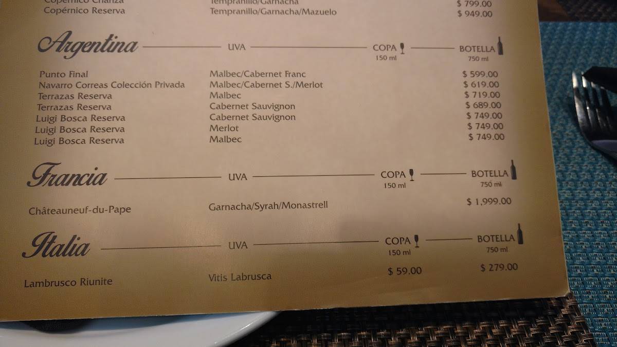 Carta de Las Espadas - Brazilian Steakhouse, Ciudad Juarez, Av ...