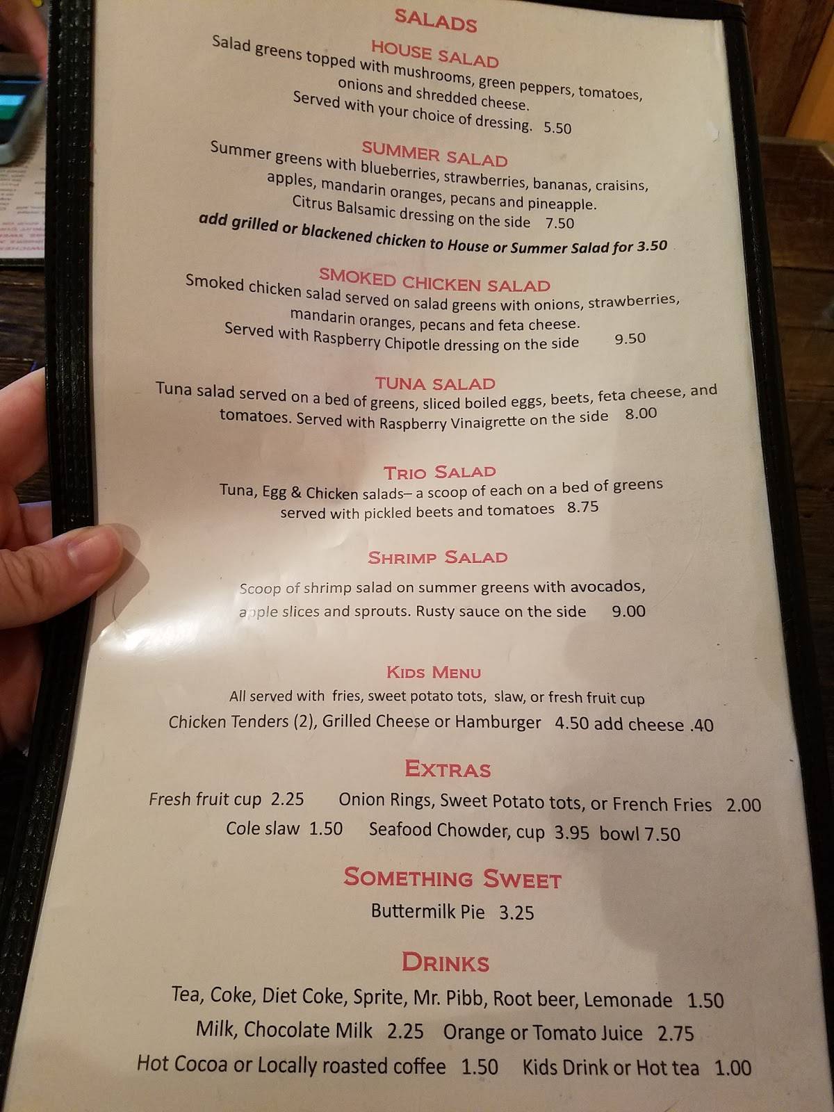 Menu at The Rusty bike Cafe, Clayton