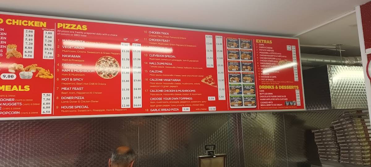 Menu at Clevedon Kebab House fast food, Clevedon