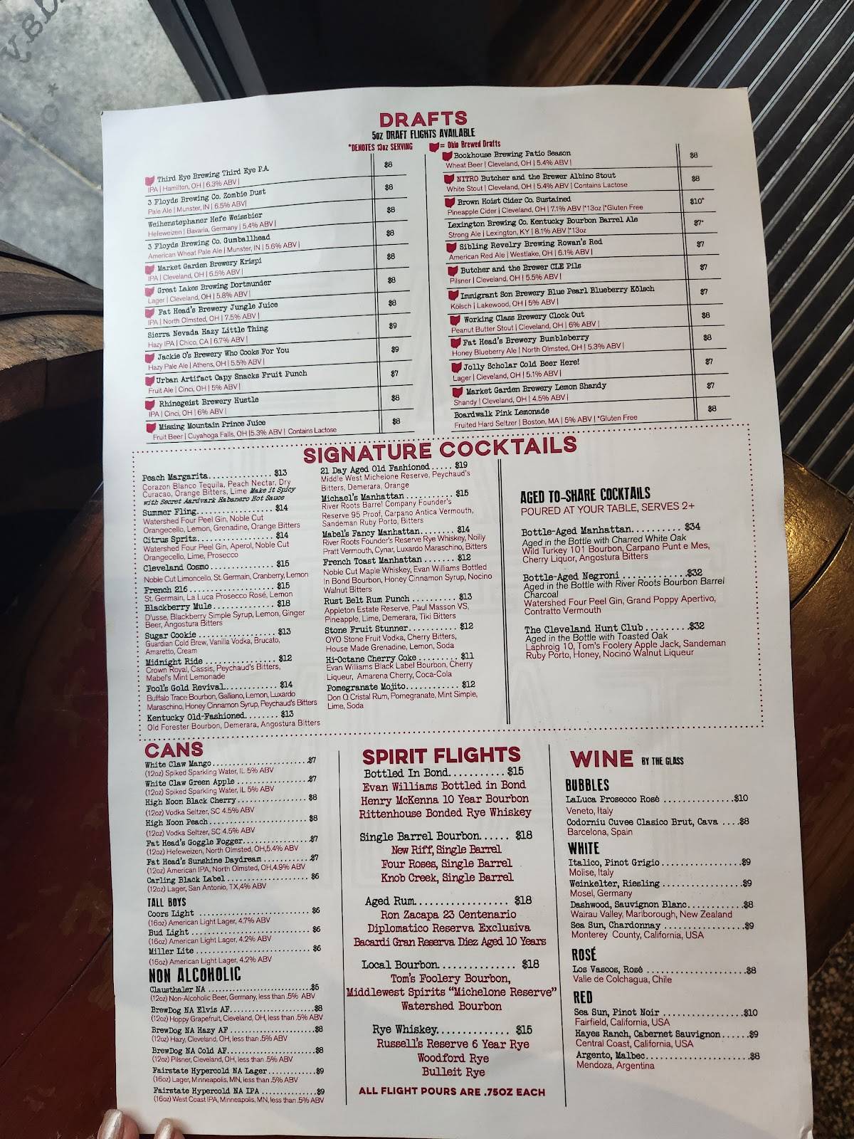 Menu at Mabel's BBQ, Cleveland