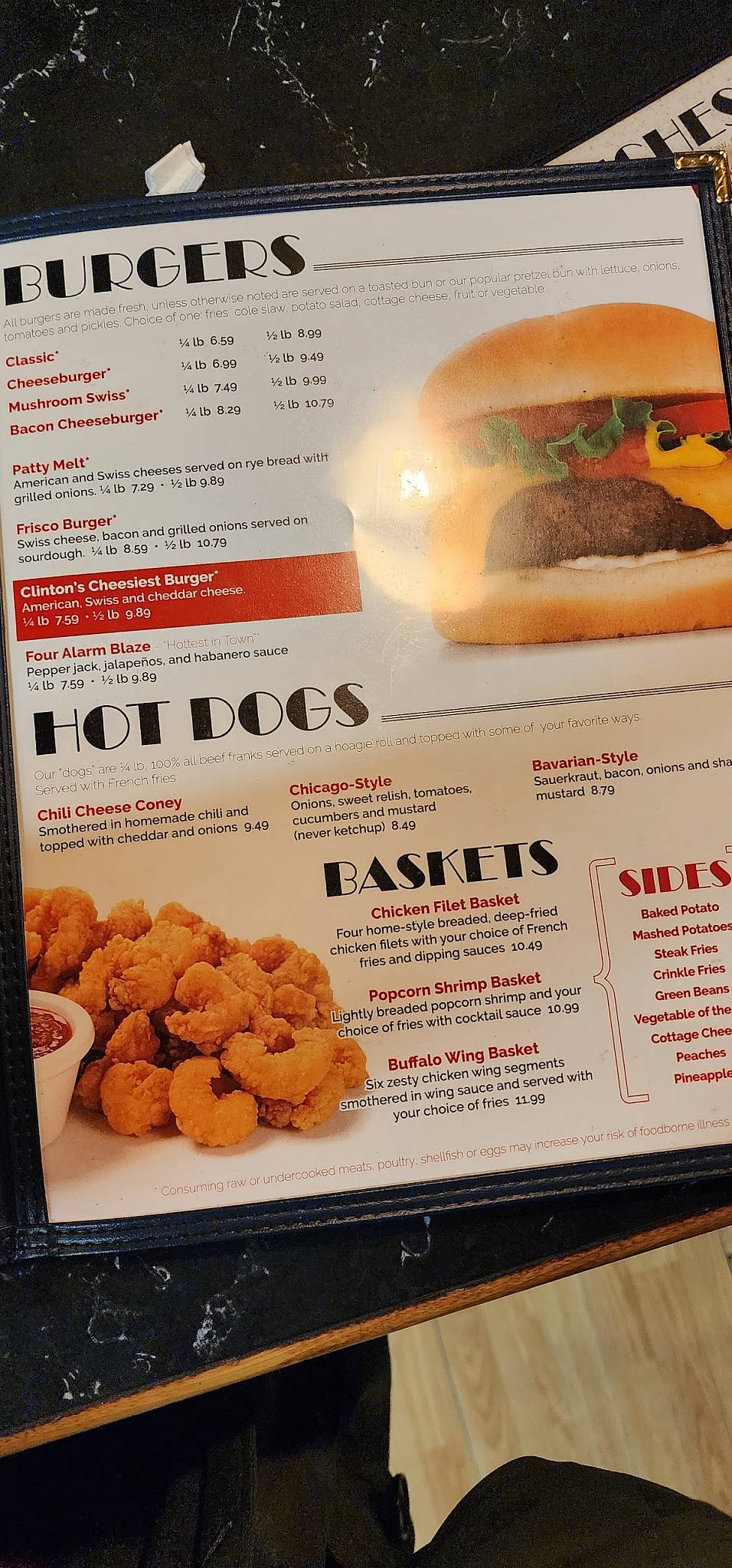 Menu at Square 109 Restaurant & Bar, Clinton