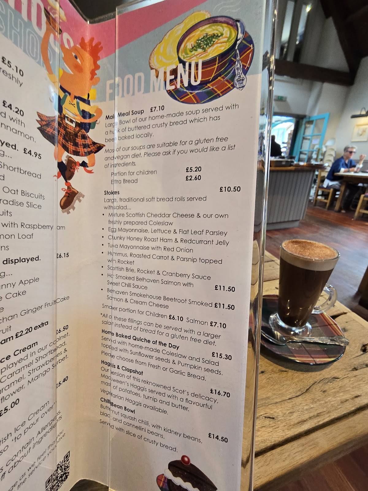 Menu at Coach House Coffee Shop and Store cafe, Luss