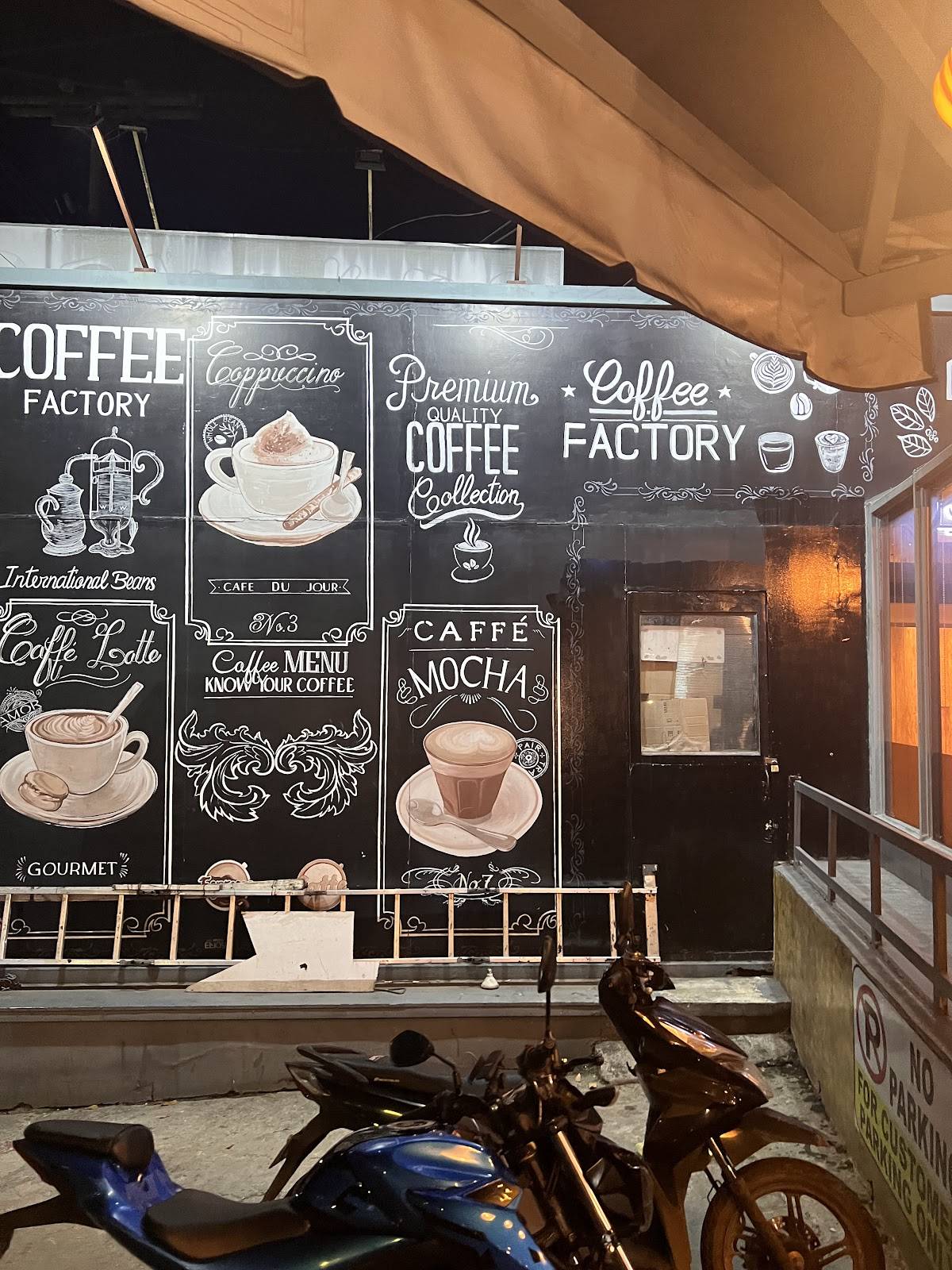 Menu at Coffee Factory Main cafe, Cebu City