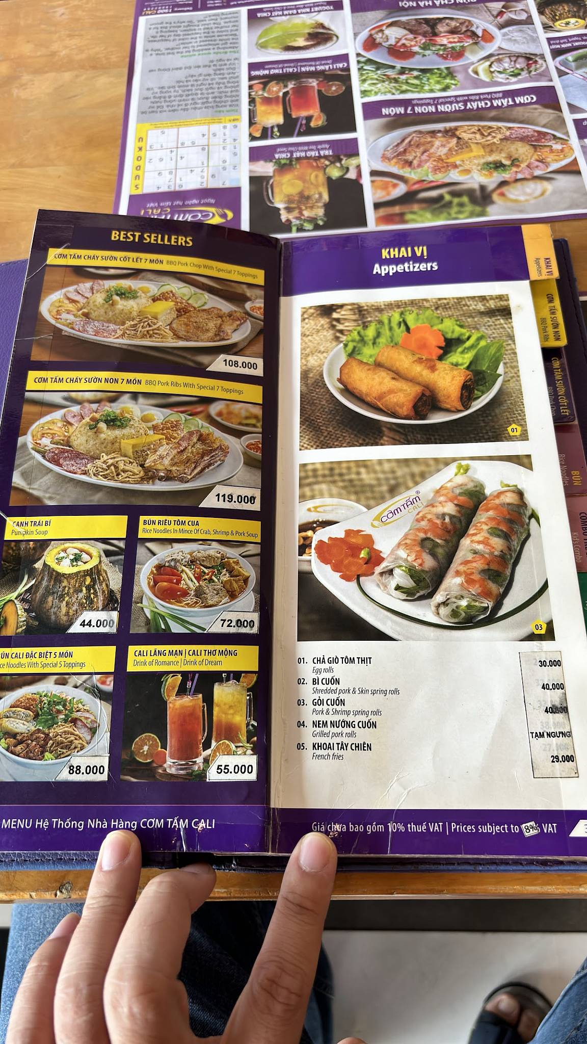 Menu at Cơm Tấm Cali - Nguyễn Văn Trỗi restaurant, Ho Chi Minh City, 82 ...