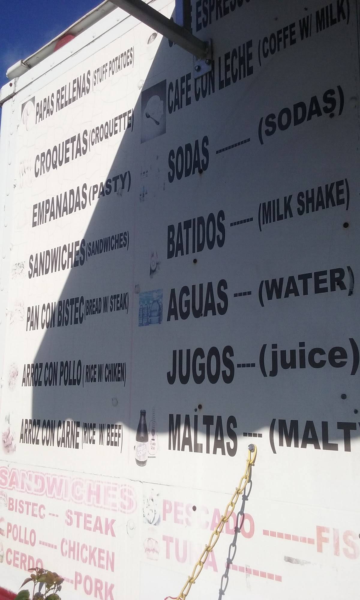 Carta del restaurante Comidas Latina/ El Dorado, Town n Country