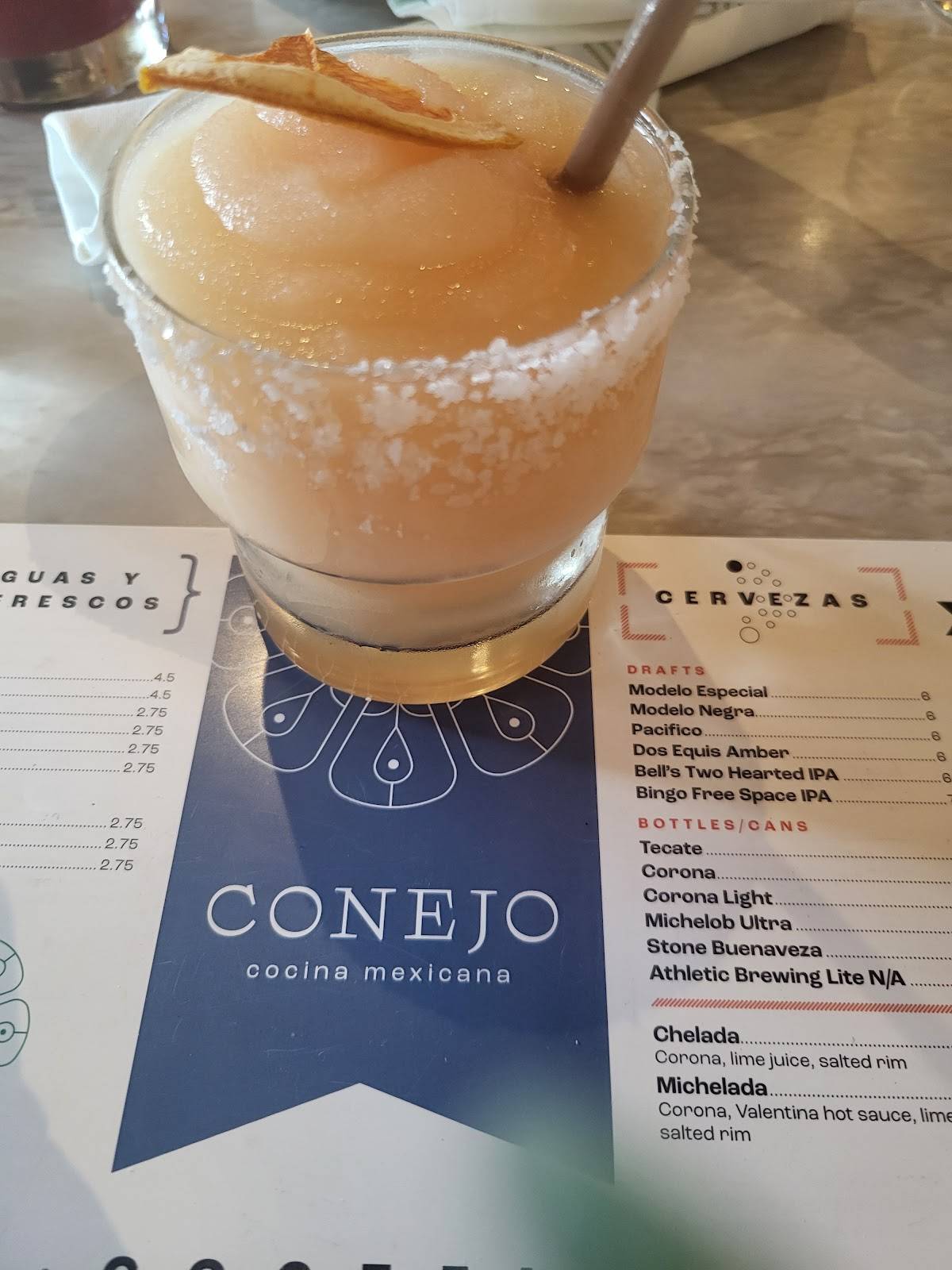 Carta del restaurante Conejo, Richmond