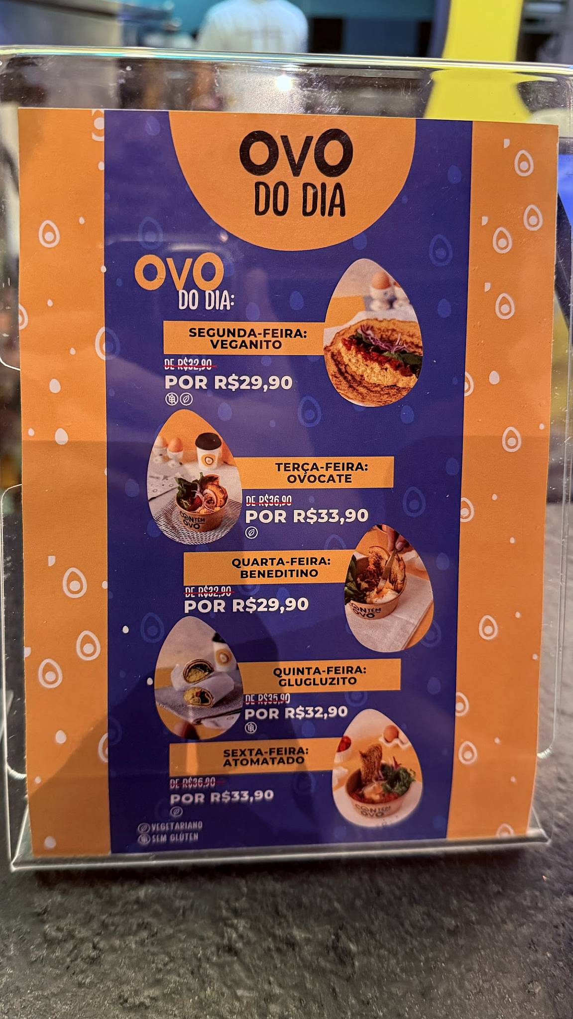 Menu em Contém Ovo restaurante, Florianópolis