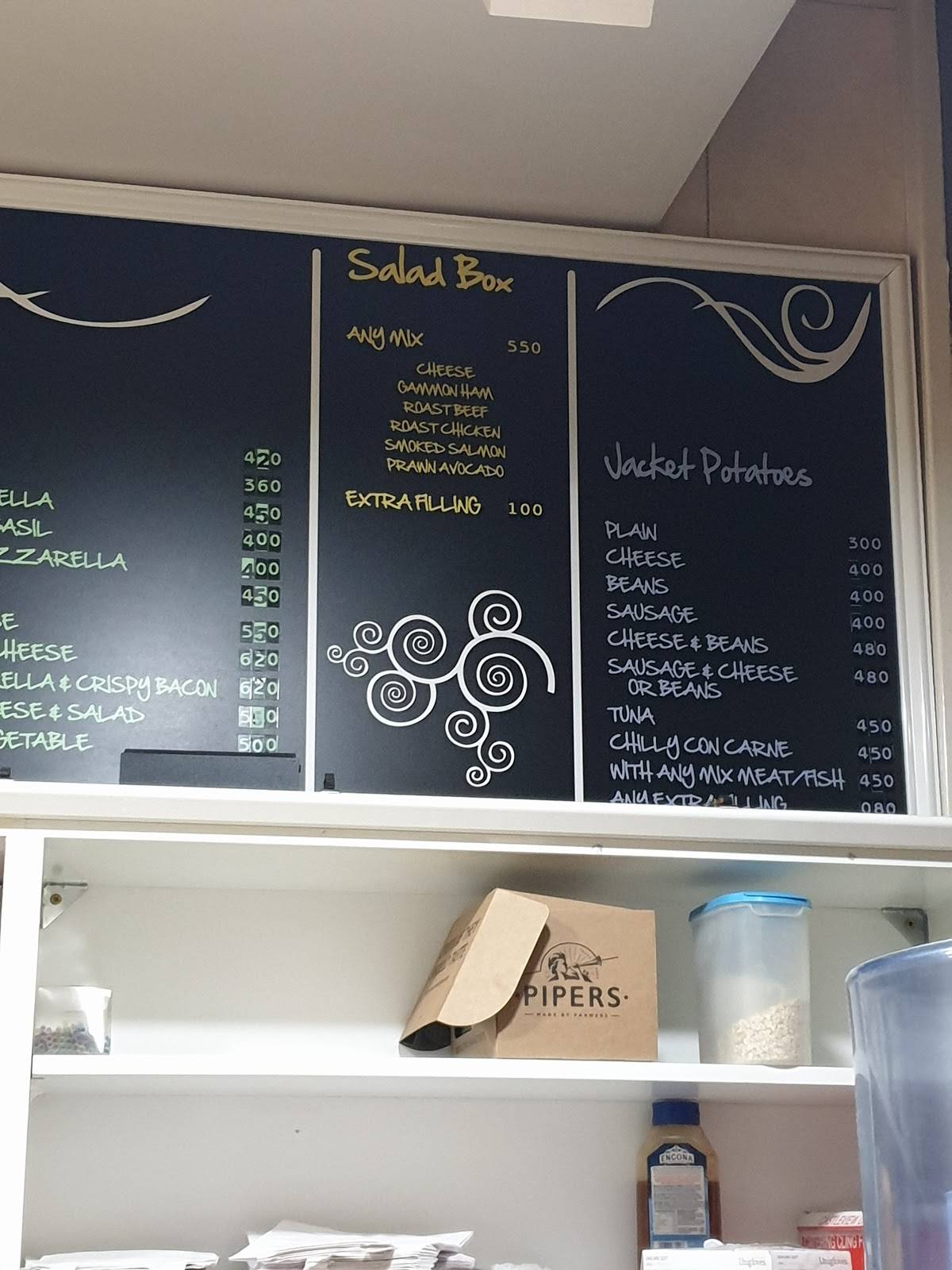 Menu at Continental Sandwich Bar, London