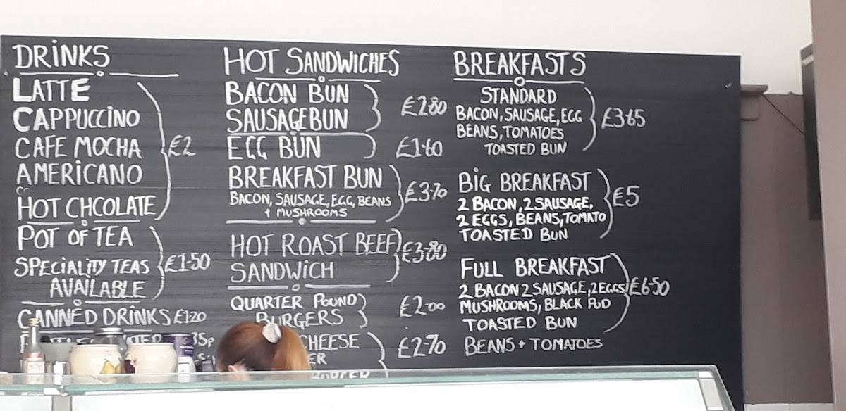 Menu at Cook's Corner Cafe, Hartlepool