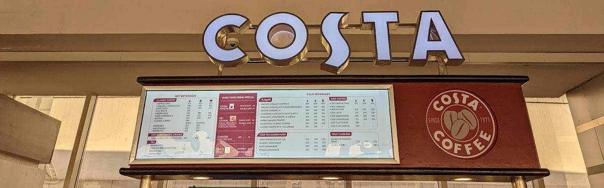 Menu at Costa coffee cafe, Jaipur, second floor
