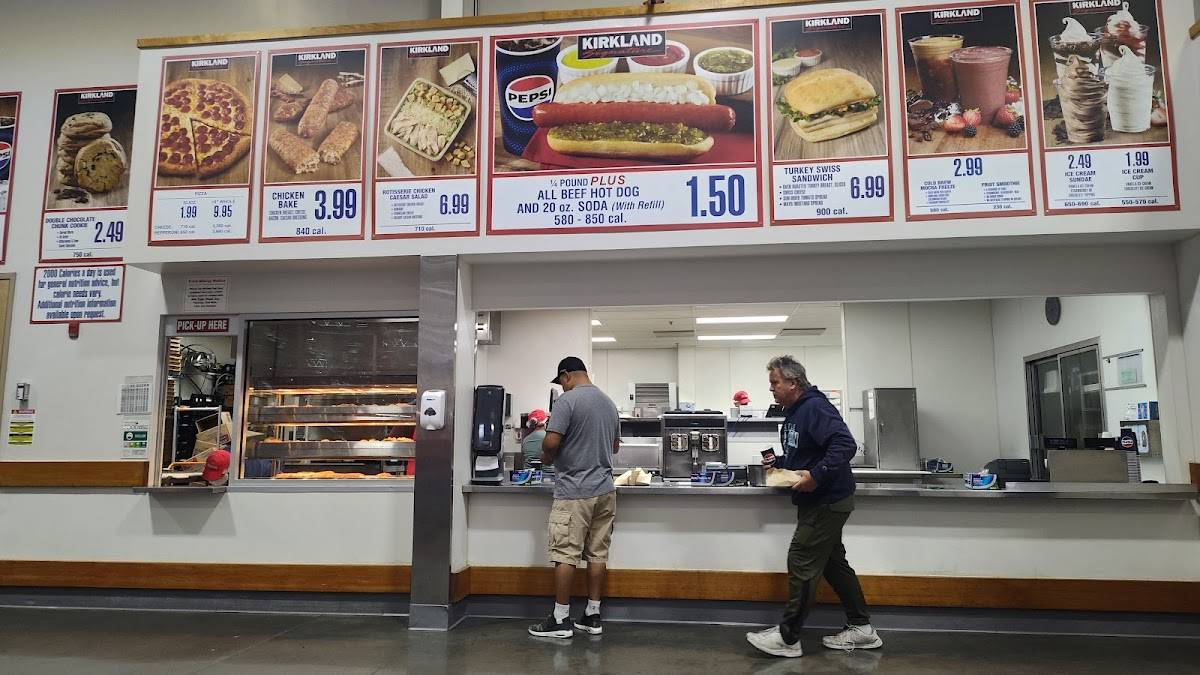 Carta de cafetería Costco Food Court, Covington