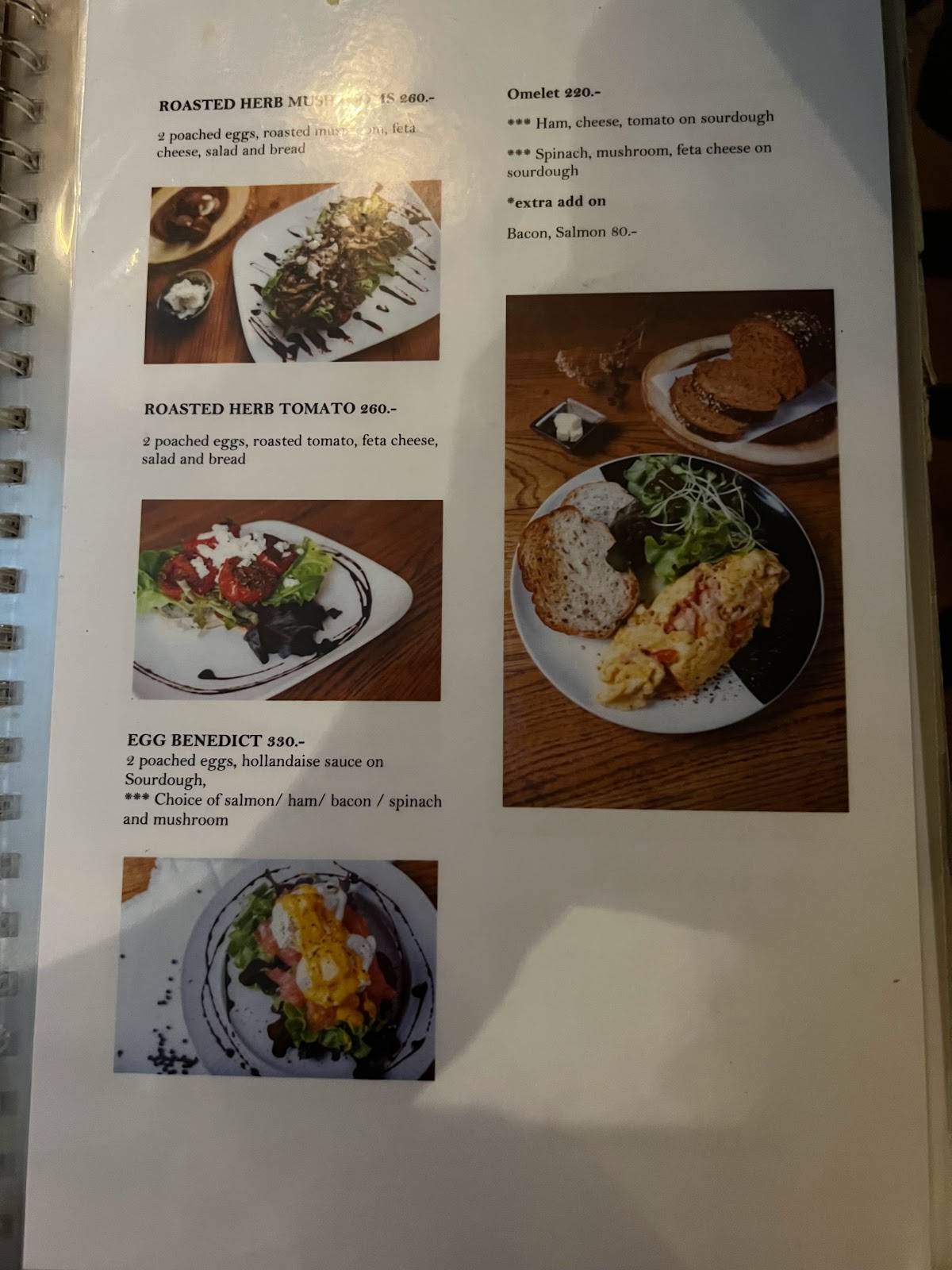 Menu at Counting Sheep Corner restaurant, Bangkok, 26/1 Sukhumvit 61