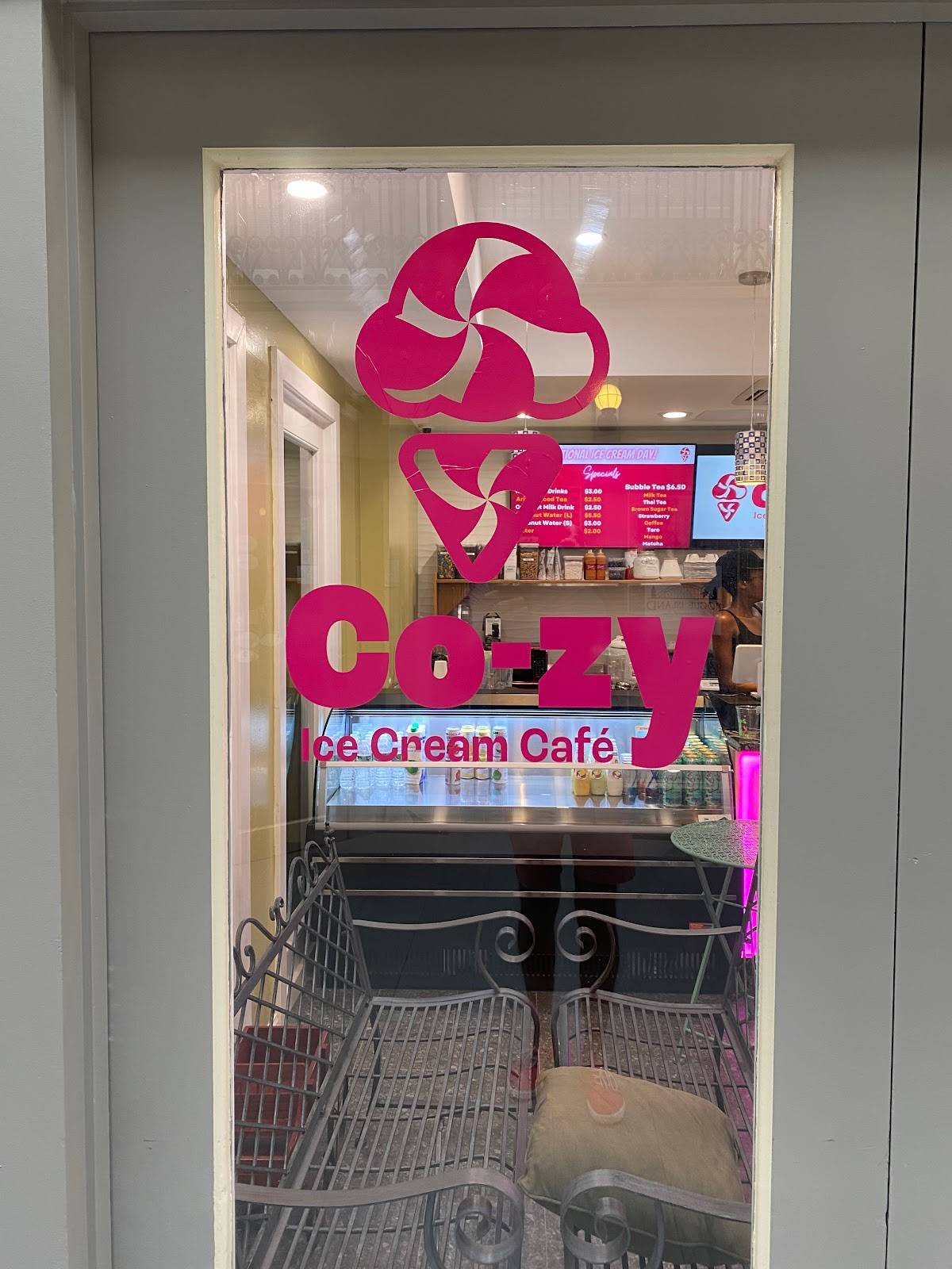 Menu at Cozy Ice Cream Cafe, Providence