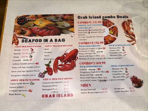 Menu at Crab Island & Sushi restaurant, Lake Elsinore