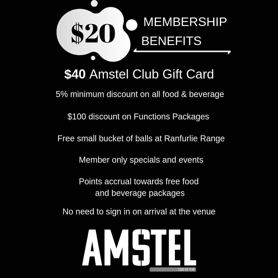 Menu at Amstel Club, Cranbourne