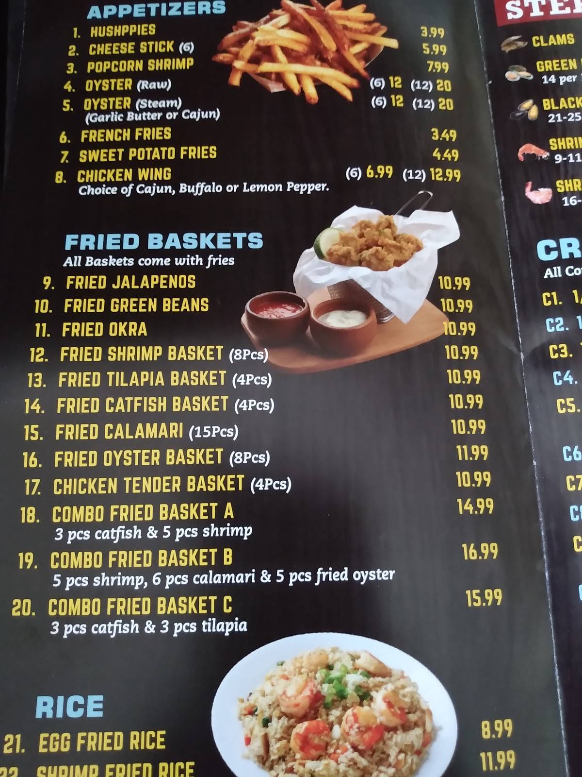 Menu at Crazy Crab restaurant, Southfield