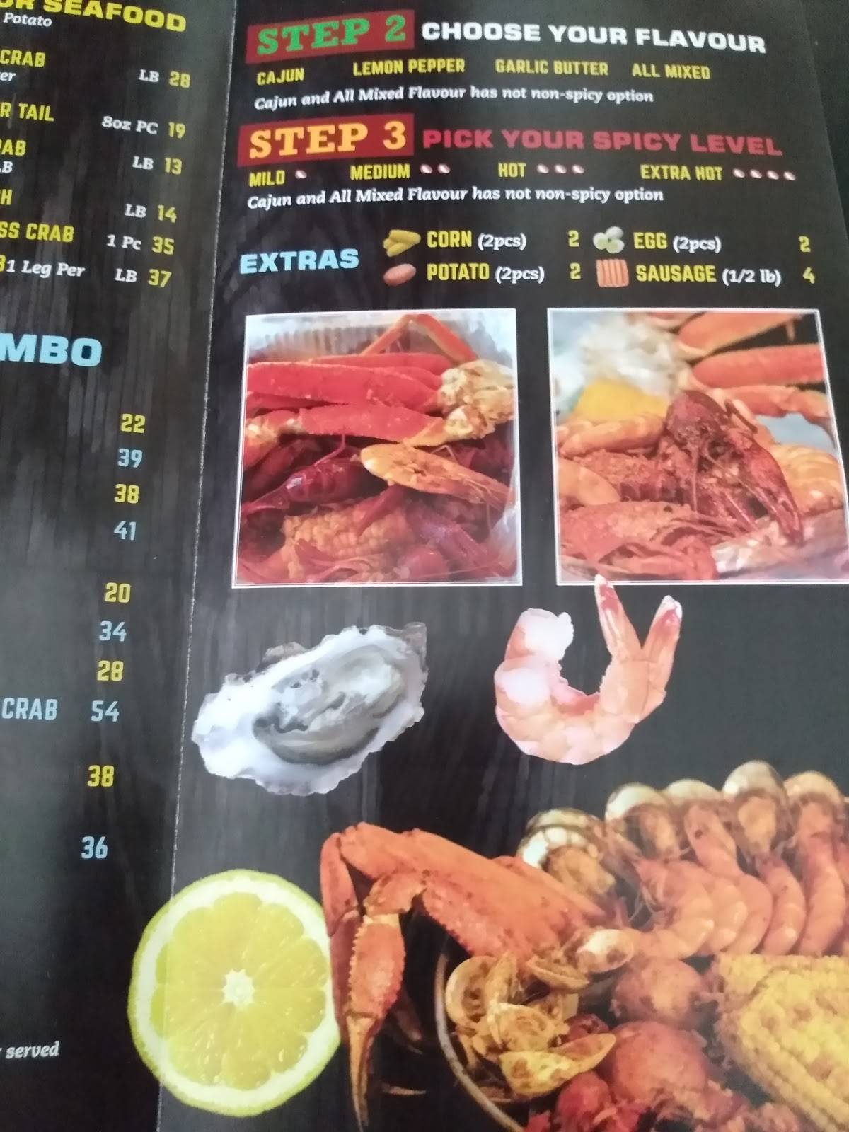 Menu at Crazy Crab restaurant, Southfield