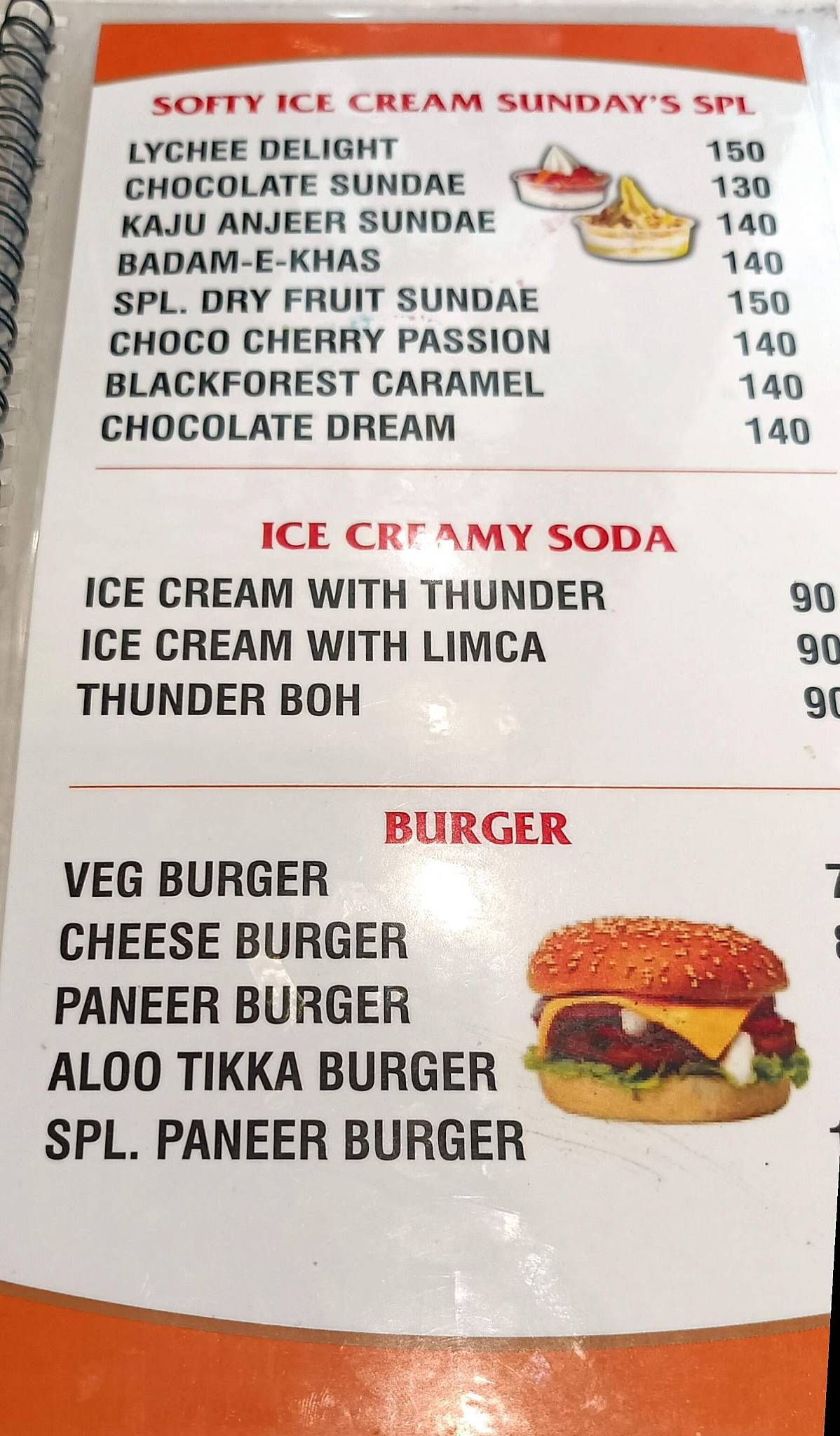 Menu at Creamy world, Chennai, Ananthis Rajendra Tower
