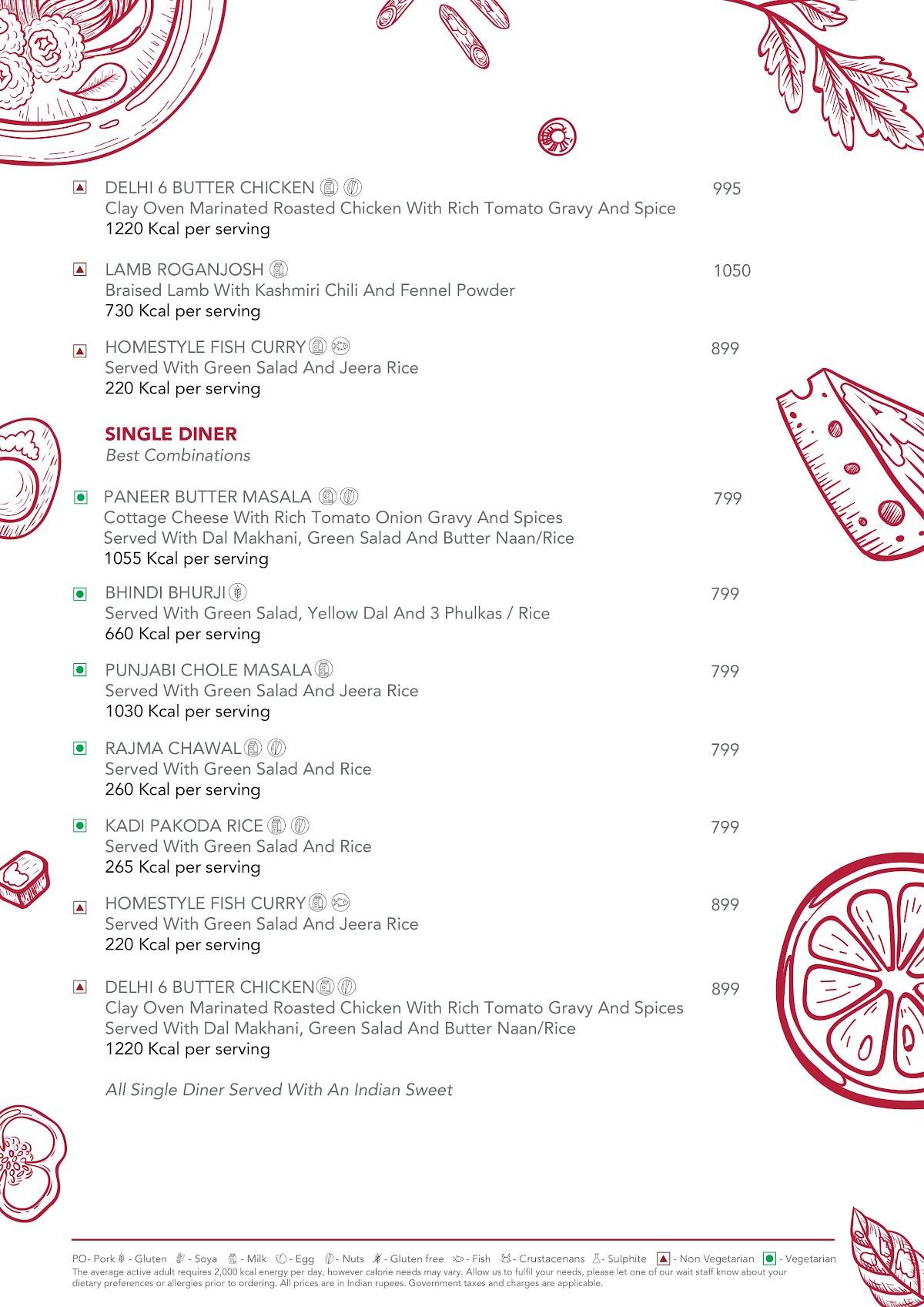 Menu at Crimson, Mumbai, 2 & 3B