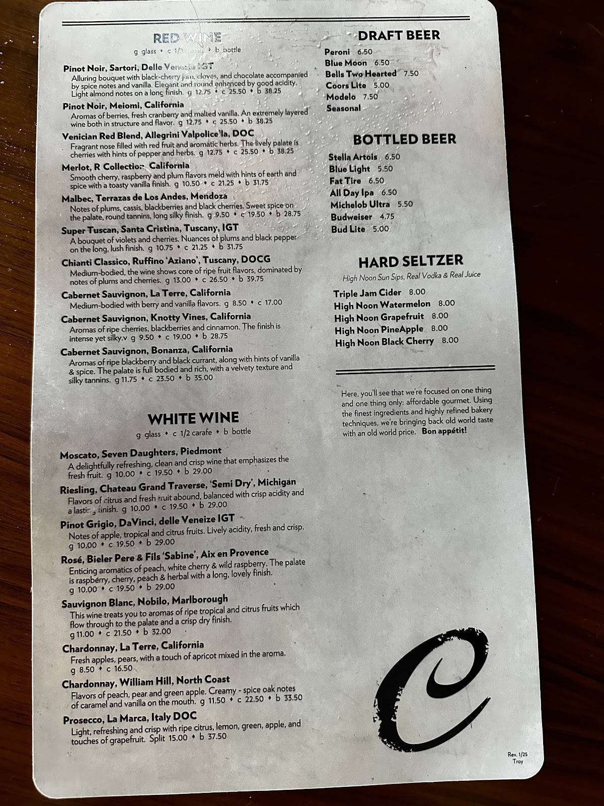 Menu at Crispelli's Bakery & Pizzeria - Troy, Troy