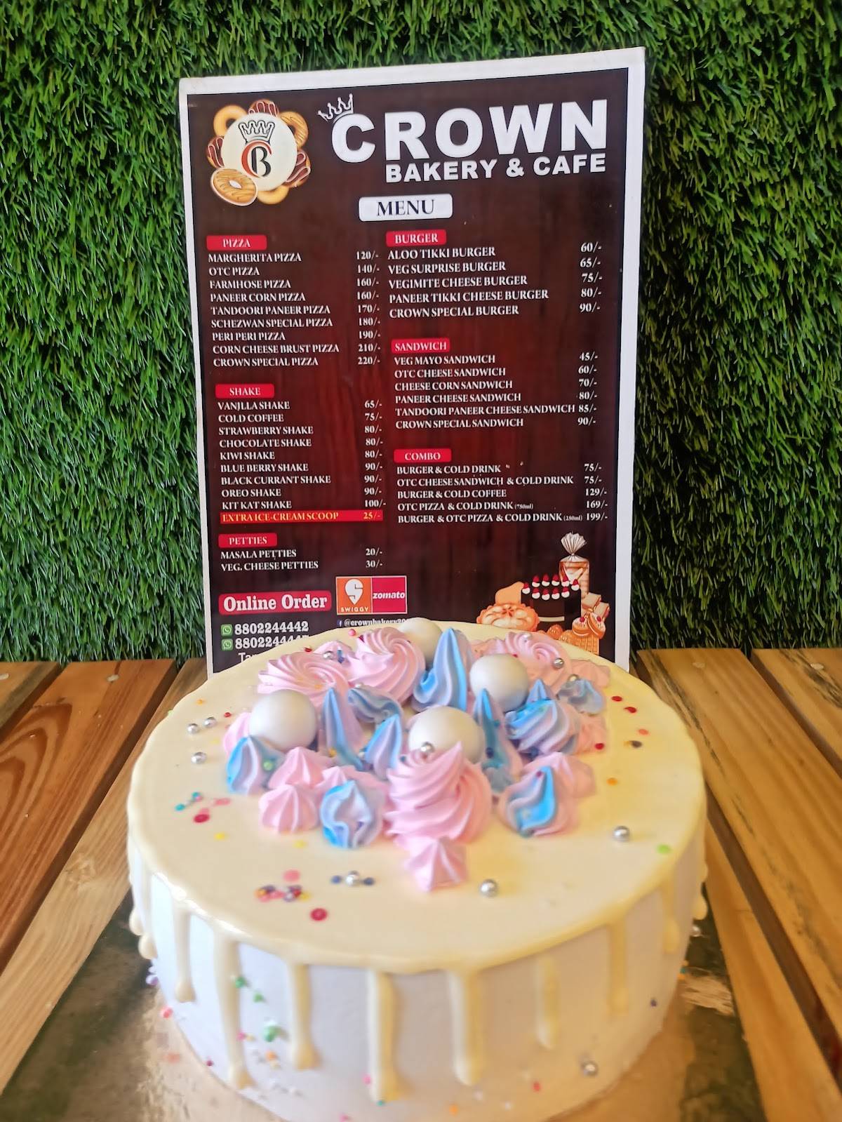 Menu at Crown Bakery & Cafe, Sikar