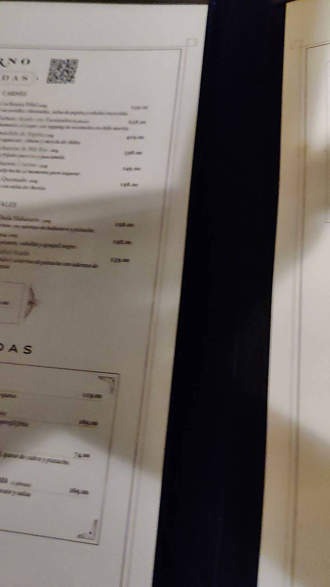 Carta de parrilla Cuerno Andares, Guadalajara