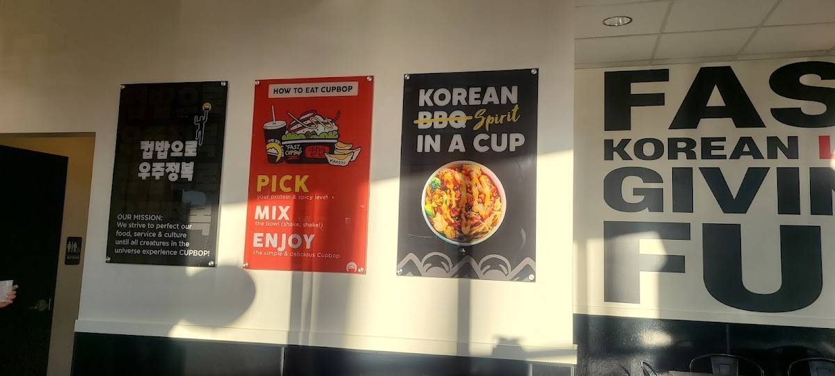 Menu at Cupbop - Korean BBQ in a Cup, Tucson, E Grant Rd