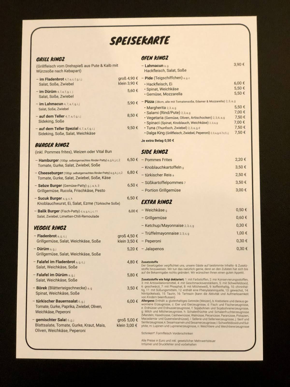 Menu at Dalga Grill King restaurant, Karlstadt am Main