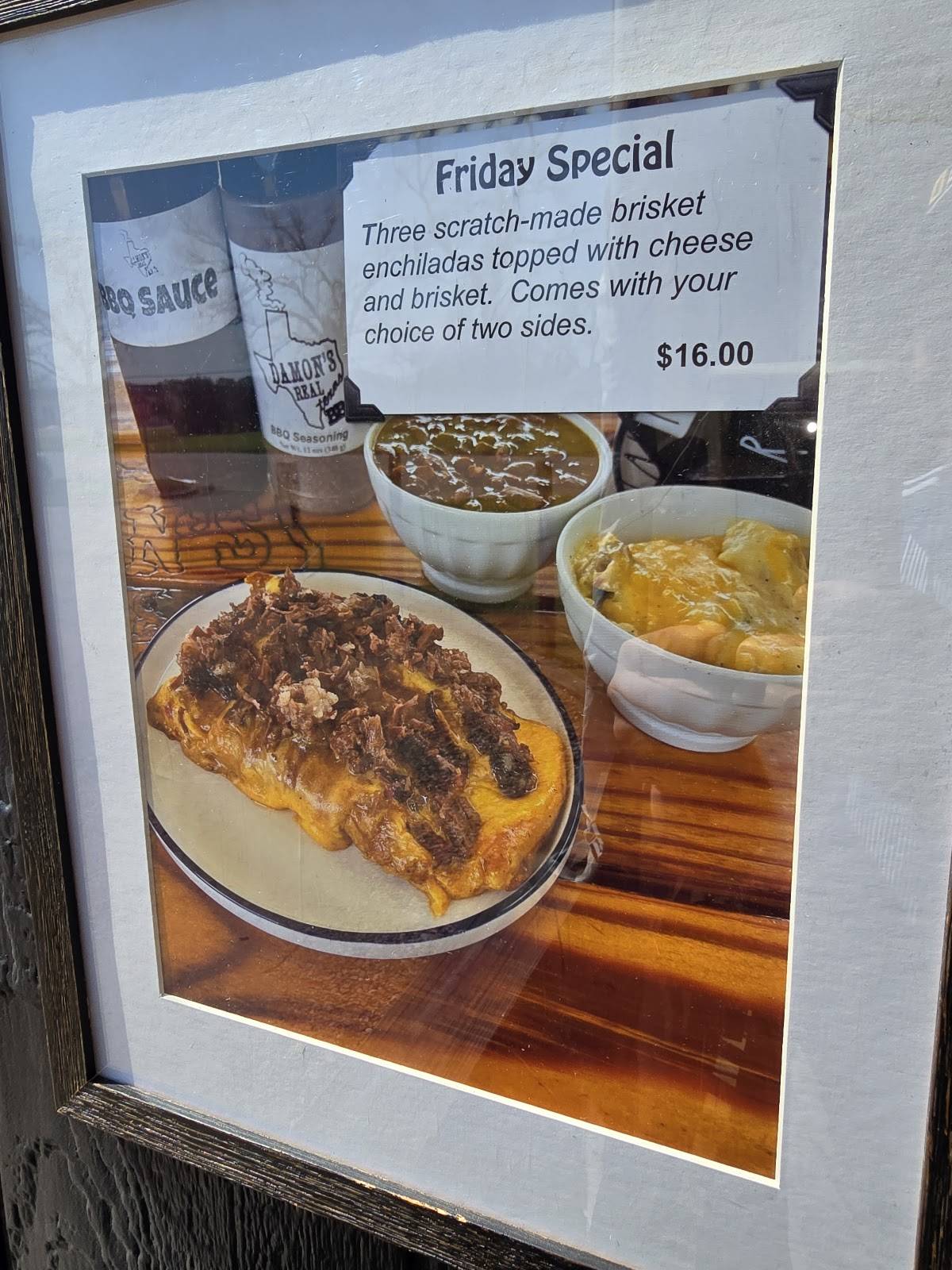 Menu at Damon's Real Texas BBQ, Wharton