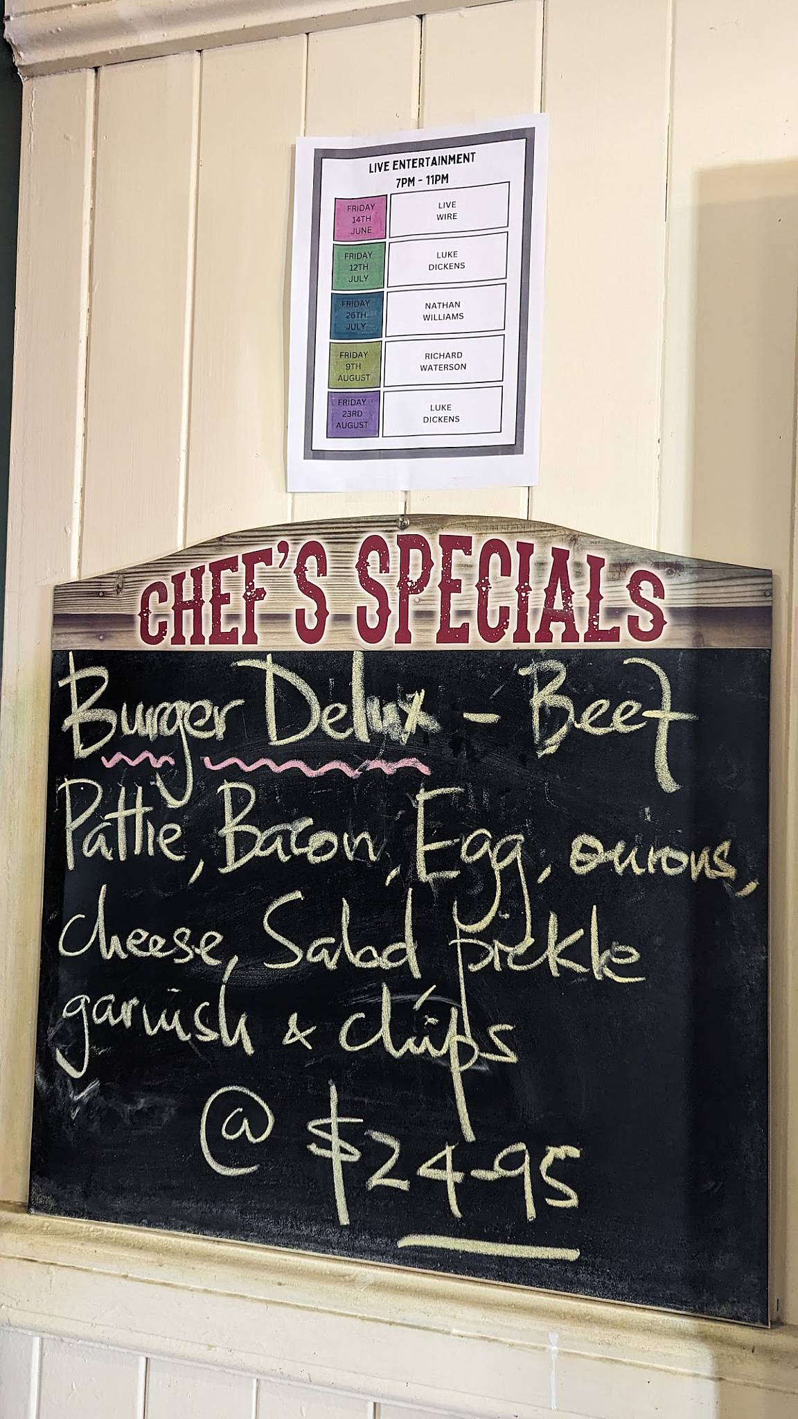 Menu at Dayboro Crown Hotel pub & bar, Dayboro
