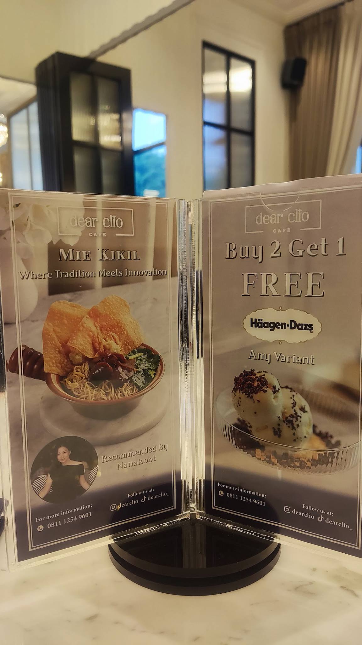 Menu at Dear Clio Cafe Plaza Senayan, Central Jakarta