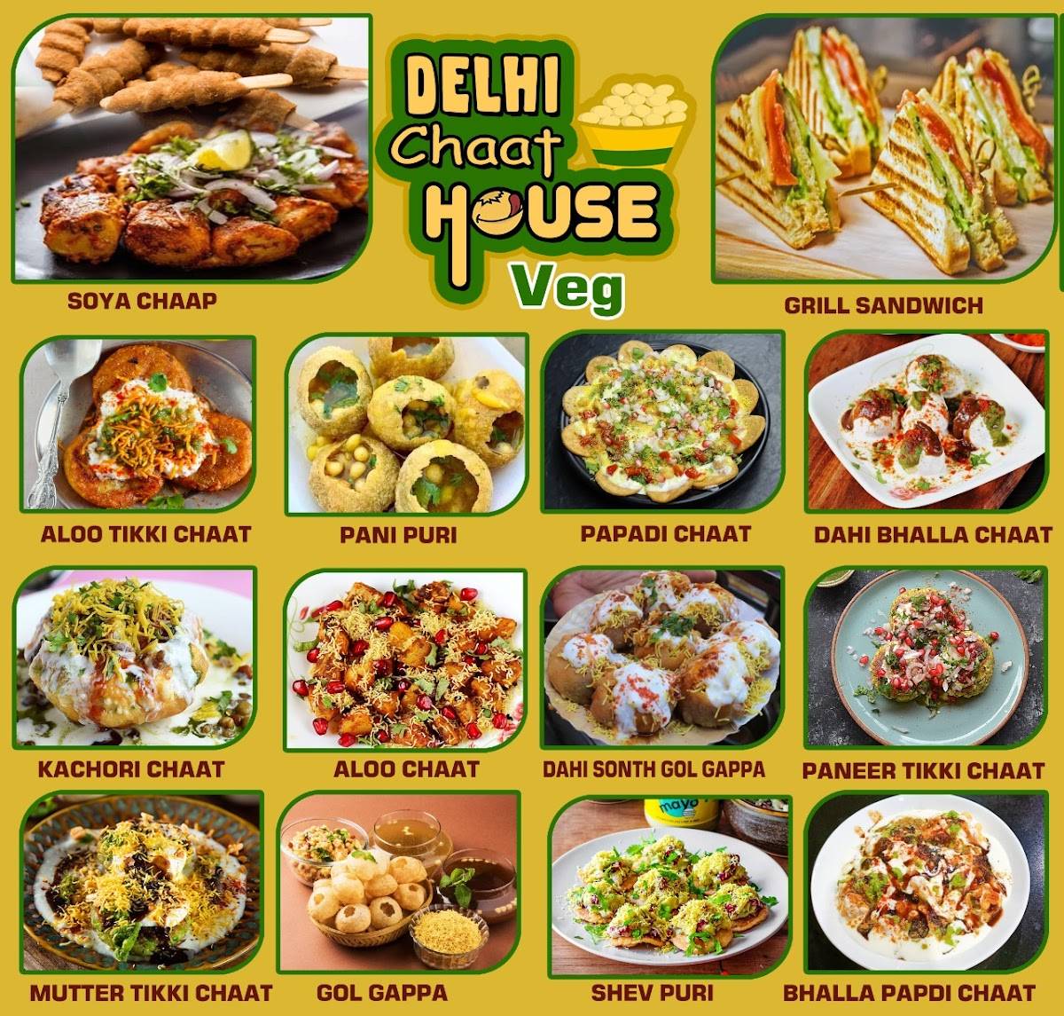 Menu at Delhi Chaat House, Pen
